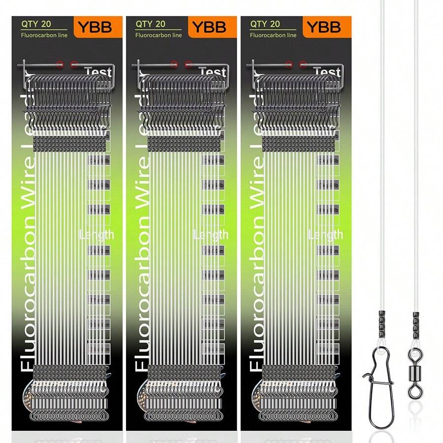 20pcs 100% Fluorocarbon-Engineered Fishing Line | Tangle-Free Roller ...