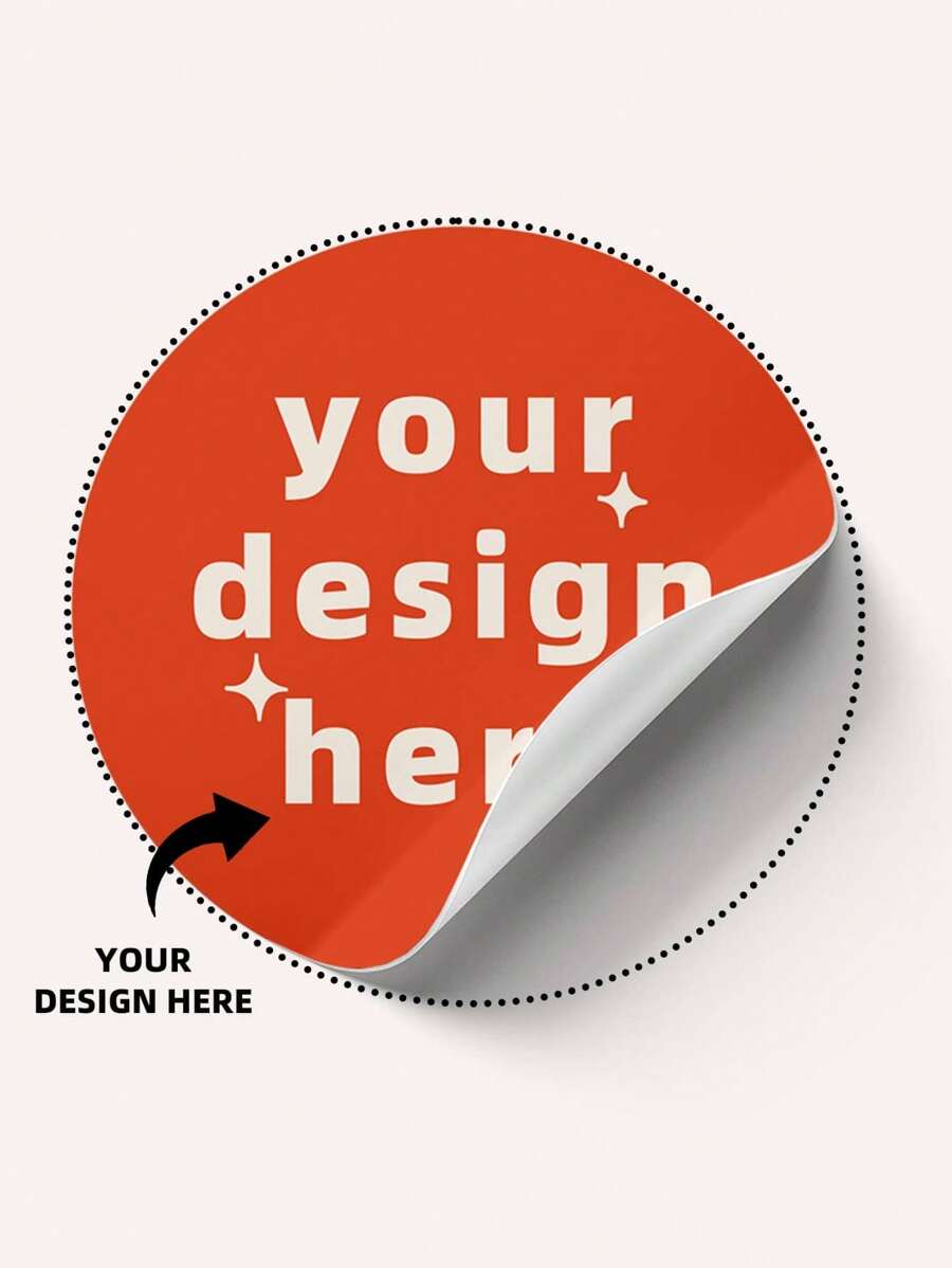 1~100Pcs Personalized Labels - Custom Stickers With Any Design Image ...