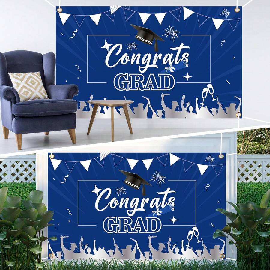 Graduation Decorations 2025, Navy Blue 2025 Graduation Party ...