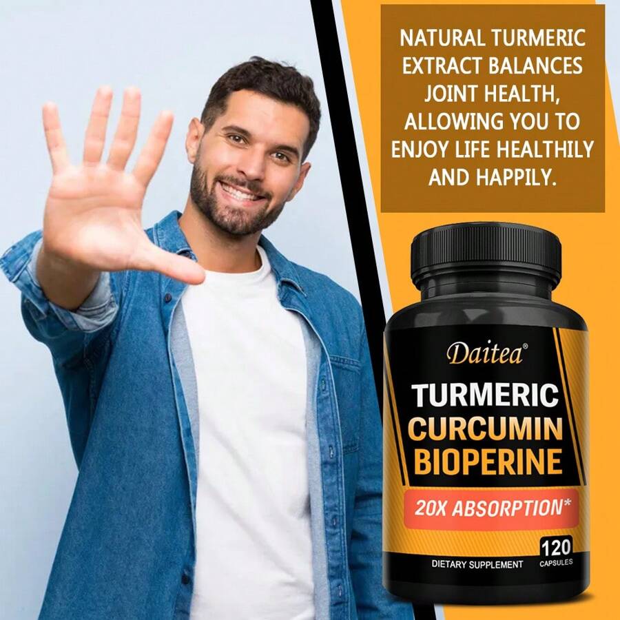 Turmeric Curcumin Supplement - With Black Pepper Extract, Best ...