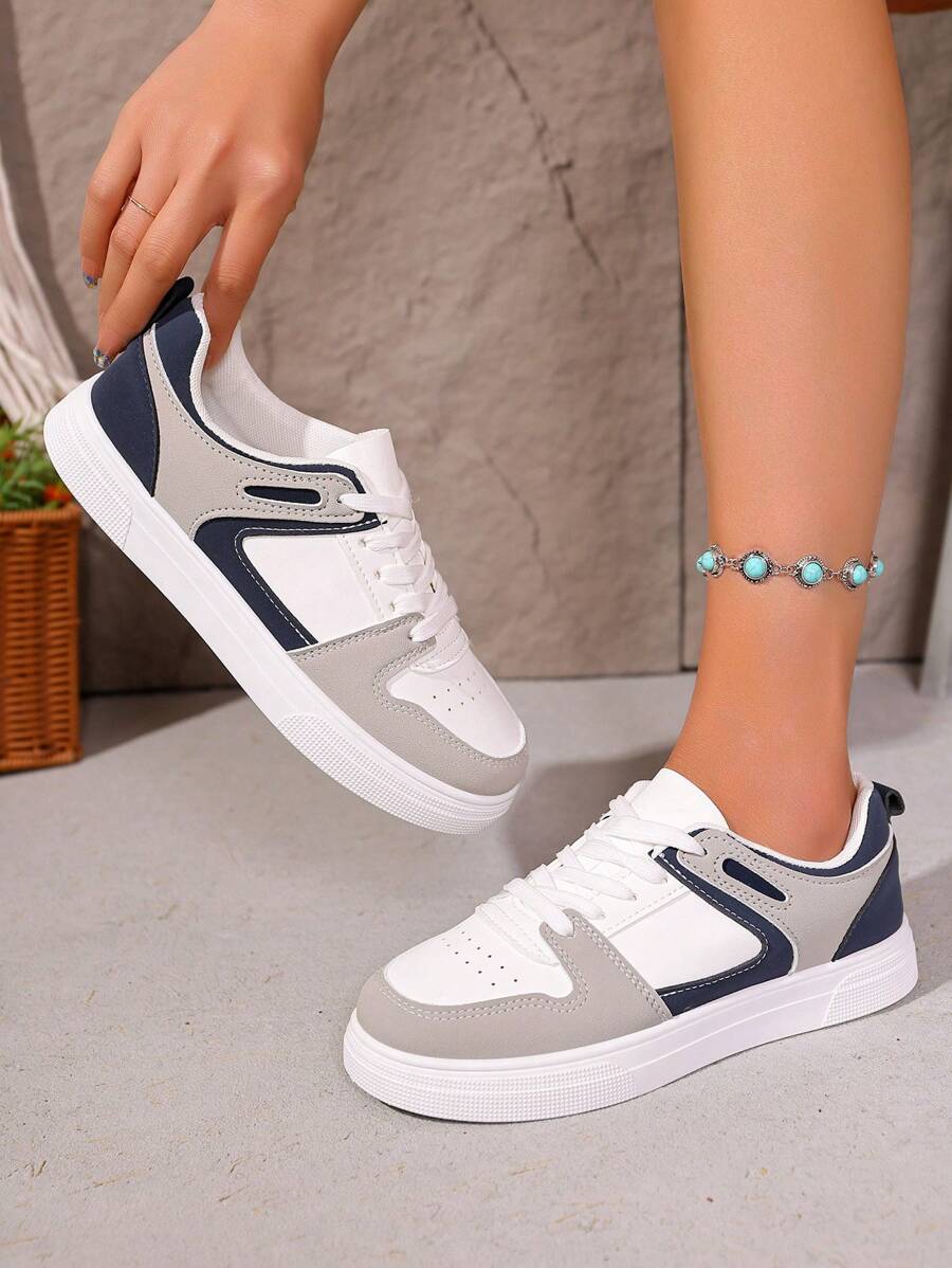 Women Canvas Platform Sneakers, Classic Flat Tennis Shoes For Female ...