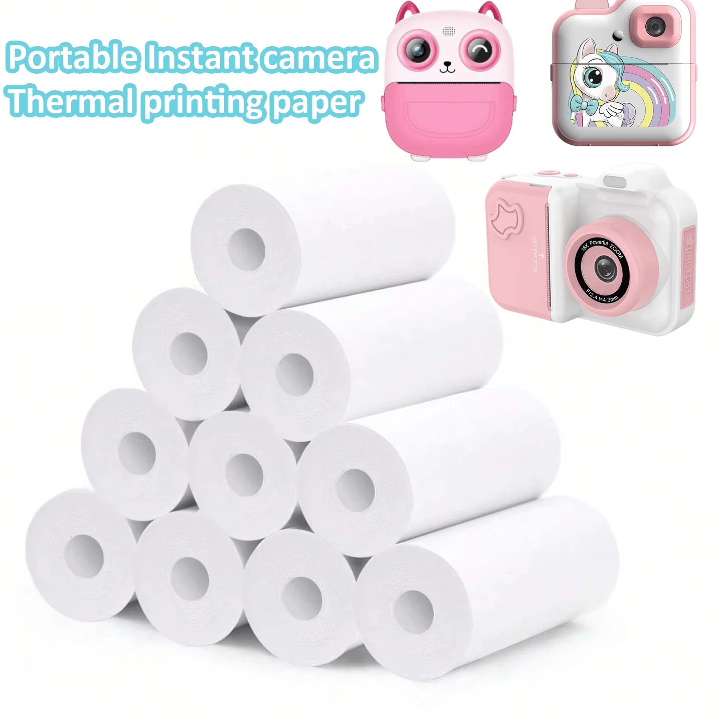 Instant Camera Printer Thermal Paper - 57mm High-Speed Rolls, HD ...