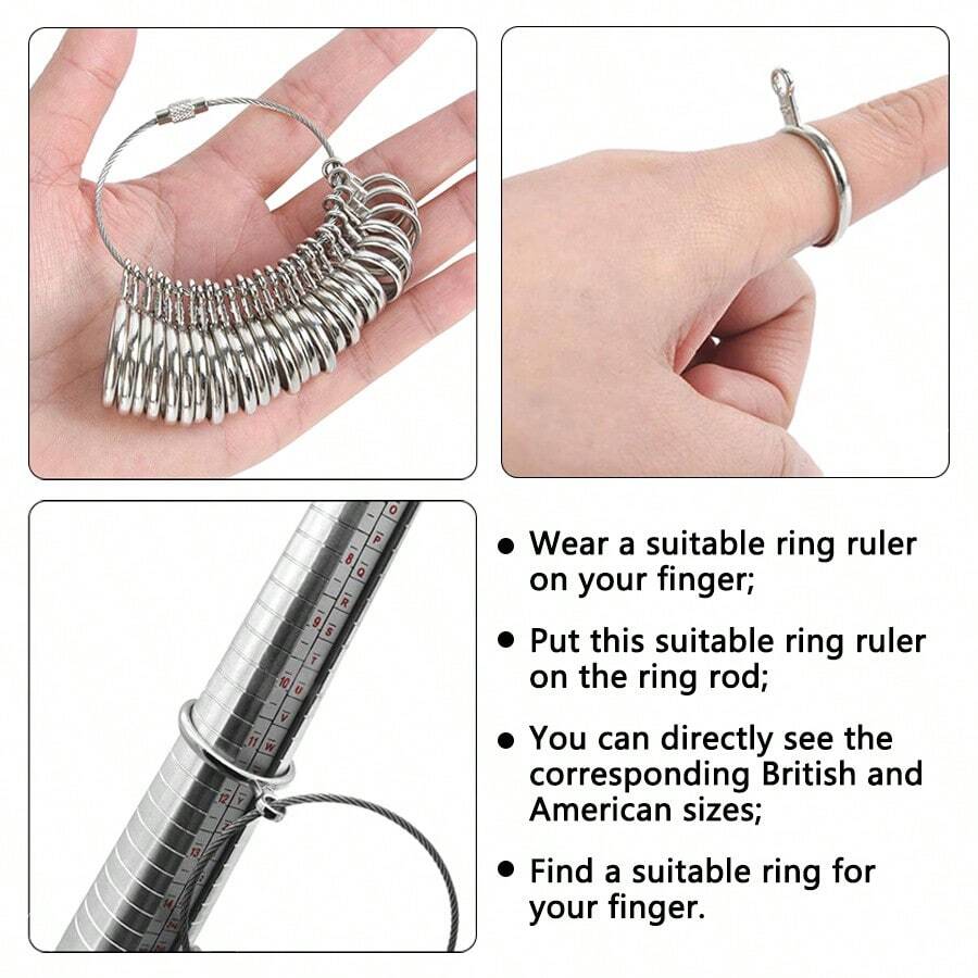 Ring Size Measurement Tool - Ring Mandrel Sizer To Measure Ring Size ...