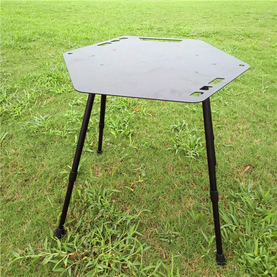 Lightweight Hexagonal Tactical Table Outdoor Polygonal Folding Barbecue ...