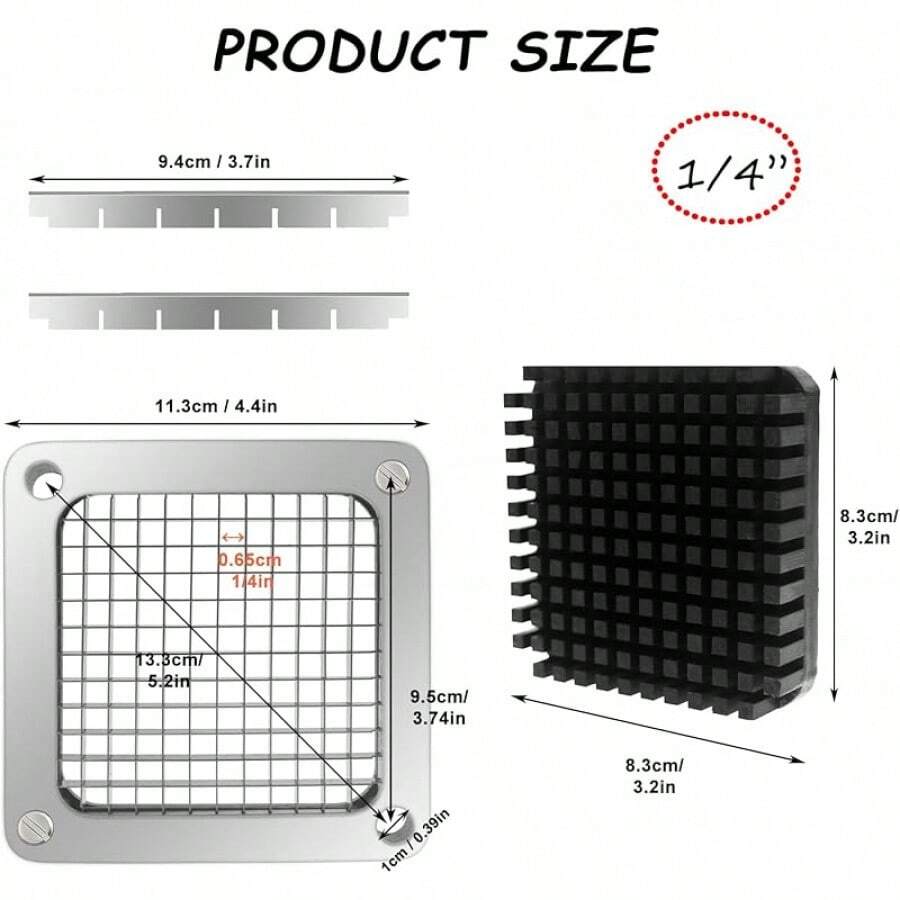 1/4''Replacement Chopper Blade,Commercial Vegetable Chopper Dicer ...