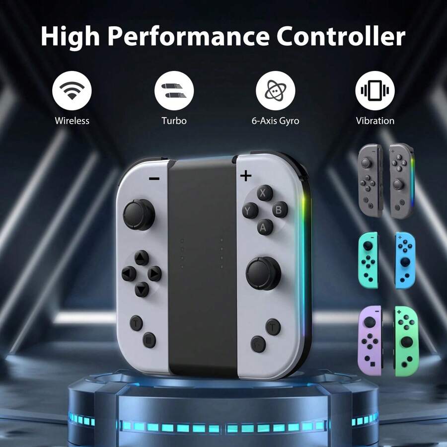 Manette de jeu sans fil Joy Con OLED avec détection de mouvement à six ...