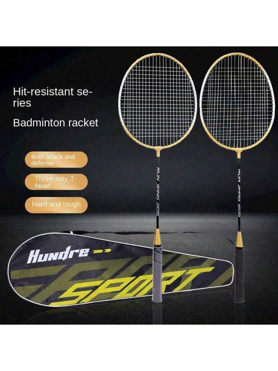 2pcs Alloy Iron Badminton Racket Adult Training Set Split Style ...