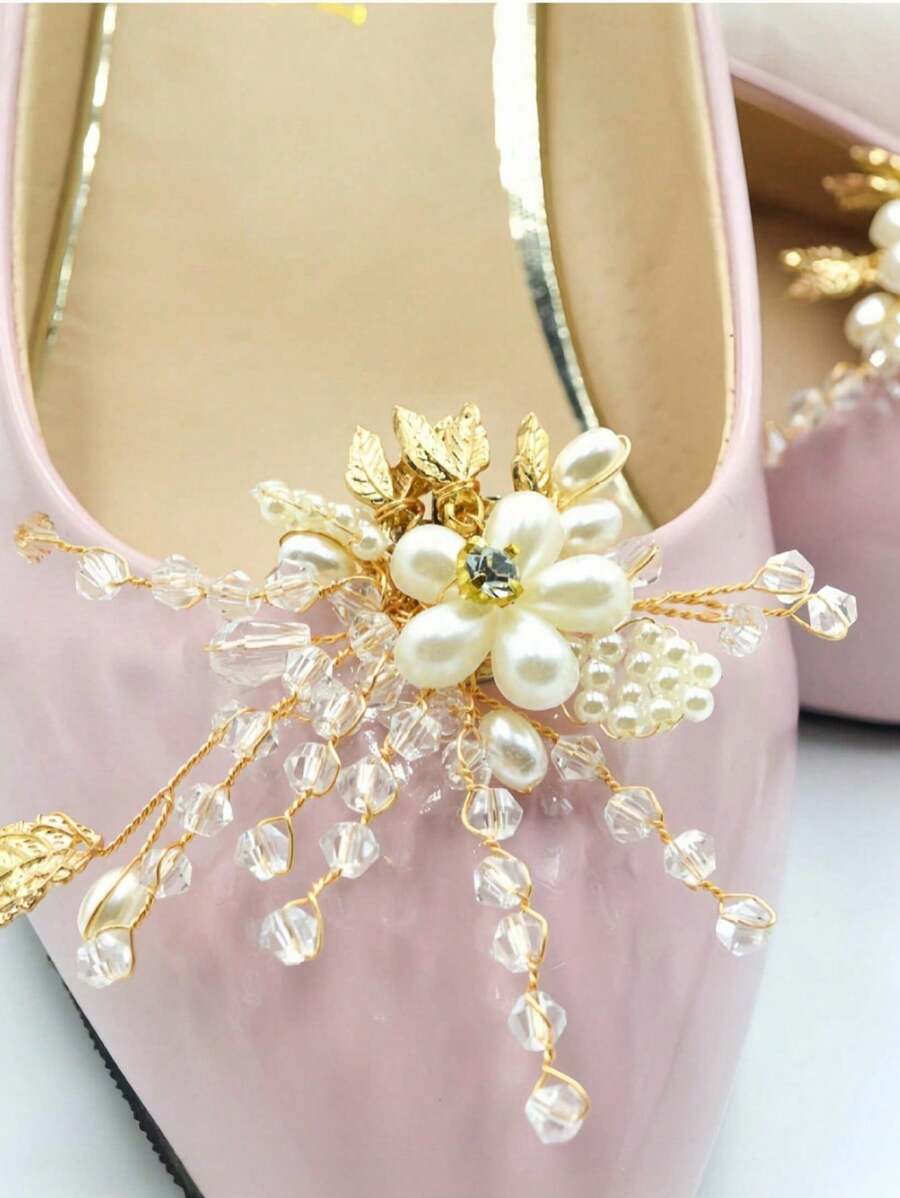 1pc Luxury Detachable Shoe Flower, Bridal Shoes Accessory, New Fashion ...