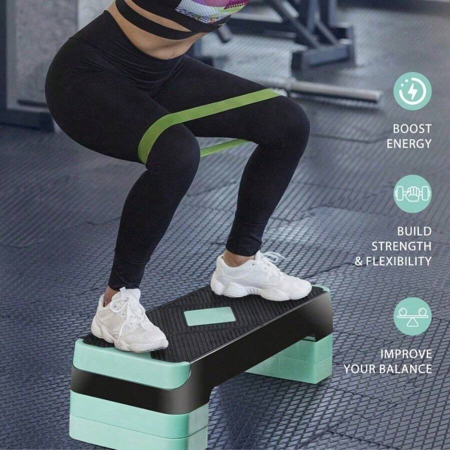 Adjustable Workout Aerobic Stepper Aerobic Exercise Step Platform For ...