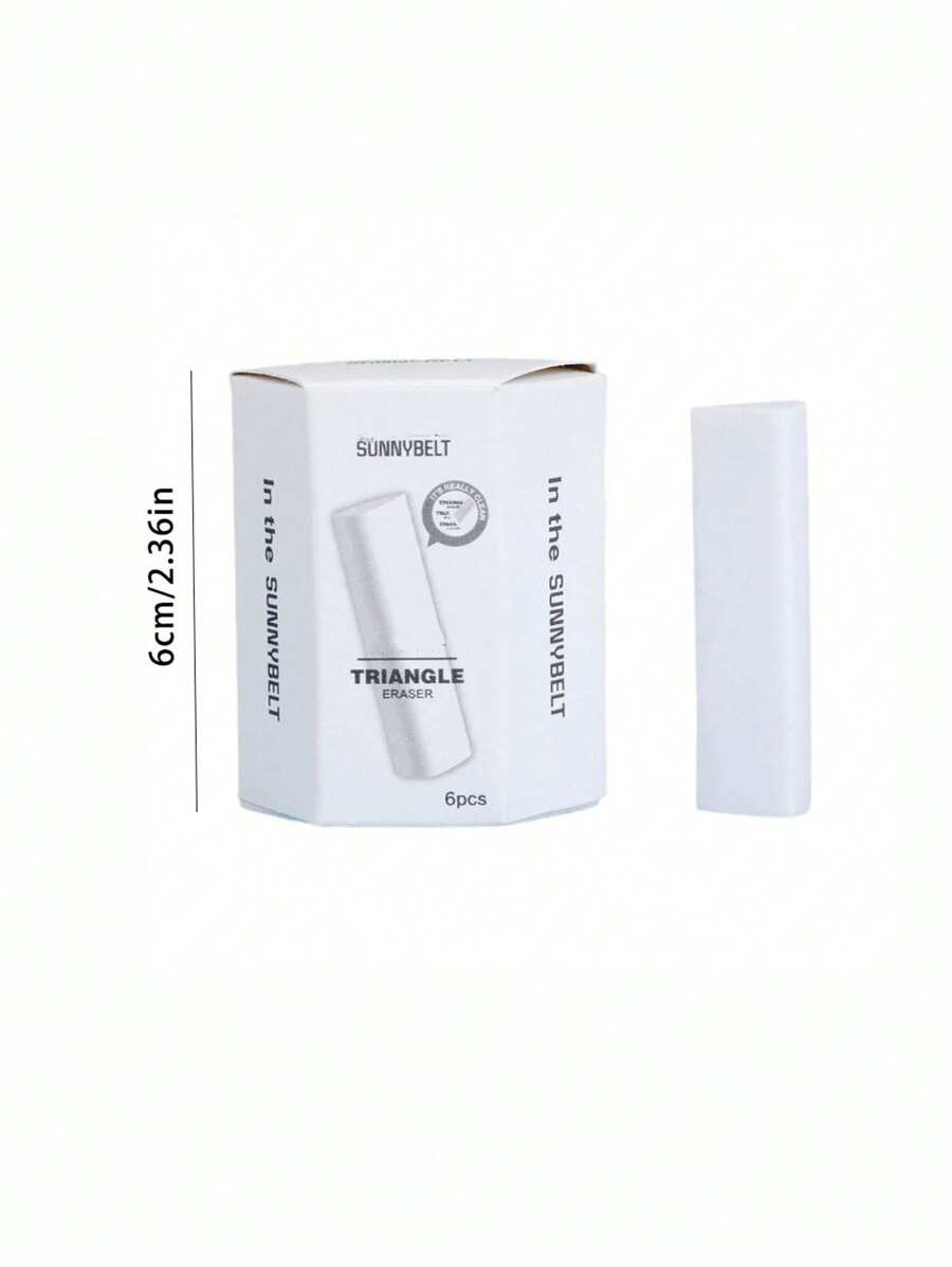 6PCS Triangle Eraser Shaving Flexible Model Clean Non-Signal Eraser ...