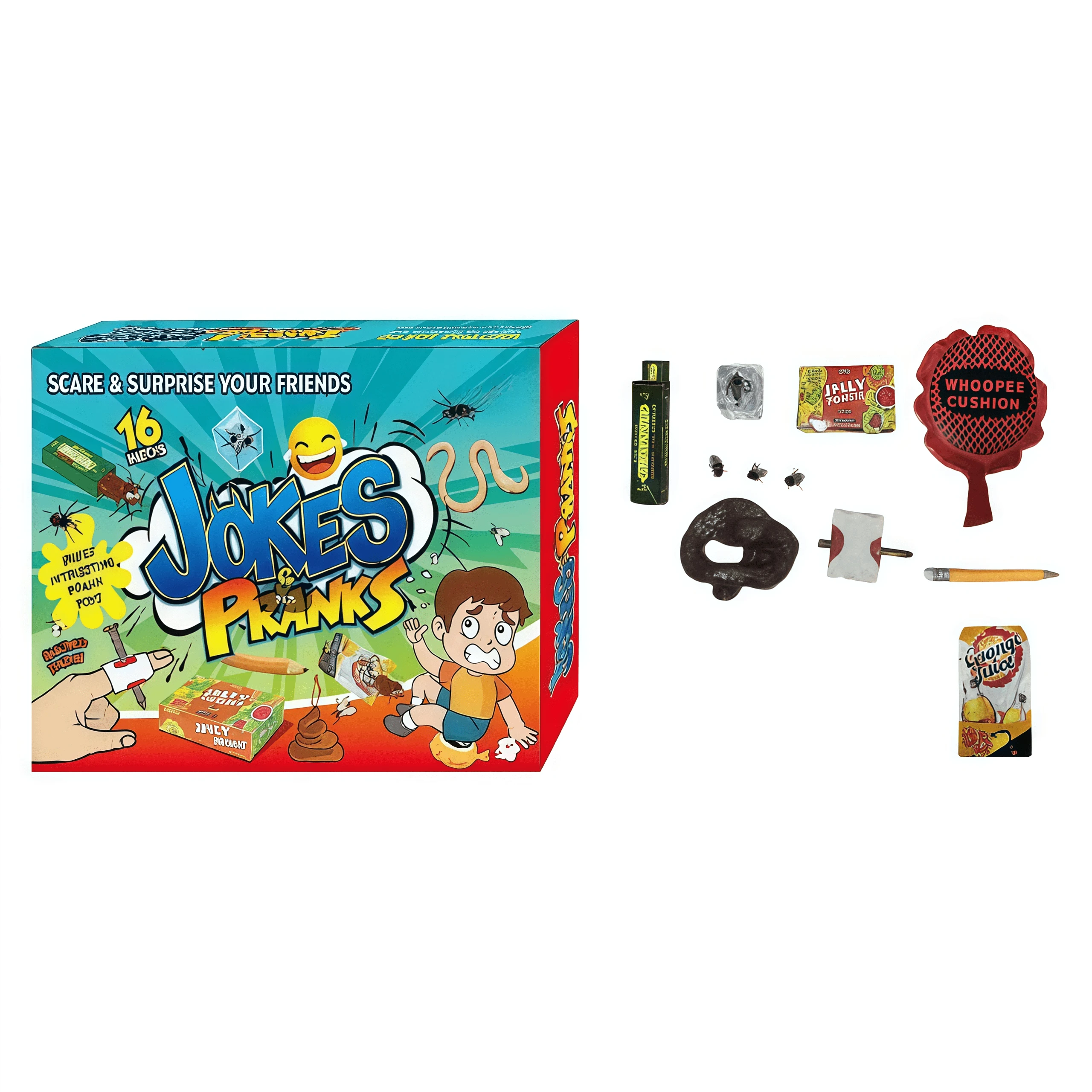 Kit de bromas definitivas del Día de los Inocentes 3 en 1: Caca falsa ...