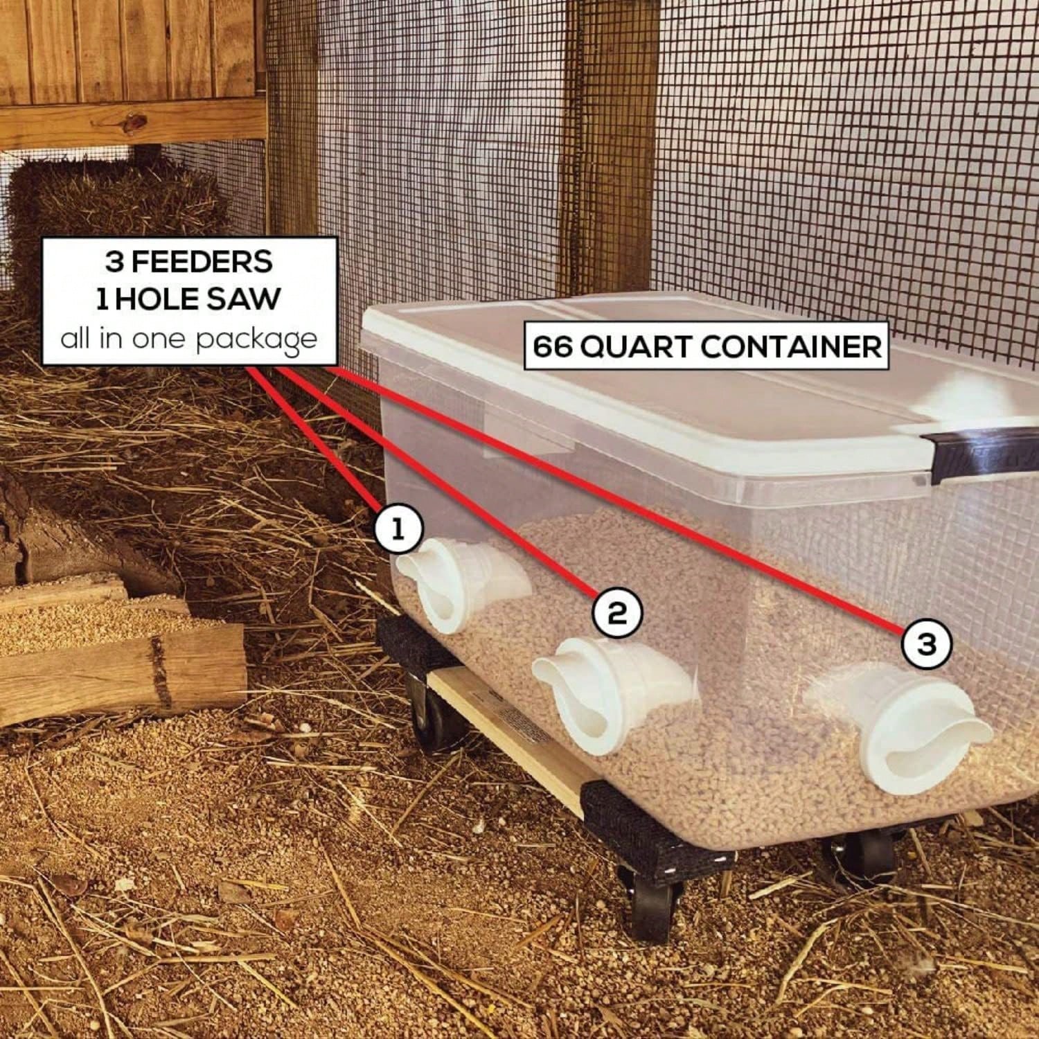 DIY Automatic Poultry Feeder Kit, Including 4 Plugs And 1 Hole Saw ...
