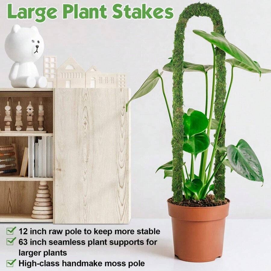 Wholesale Moss Pole Bendable Plant Stakes Handmade Slim Monstera Plant ...