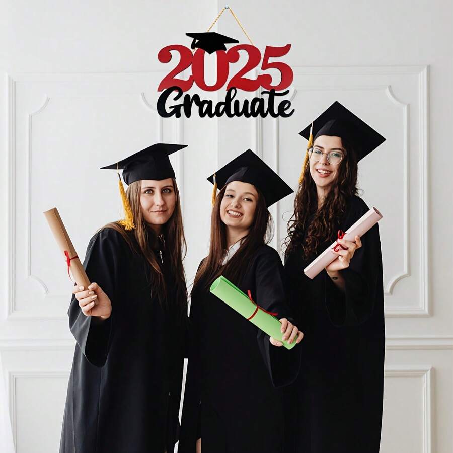 Class Of 2025 Wooden Sign Graduation Decorations Red 2025 Graduation ...