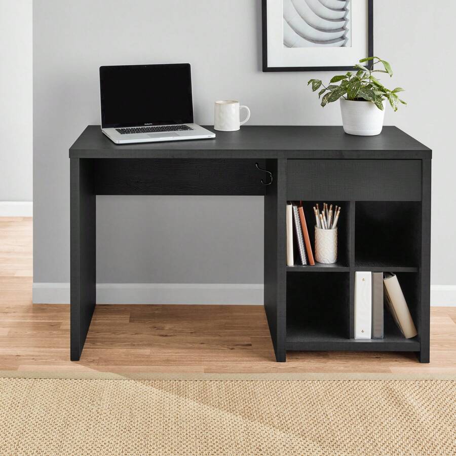 Well Wesley Adjustable Shelf Desk With Headphone Hook And Cable ...