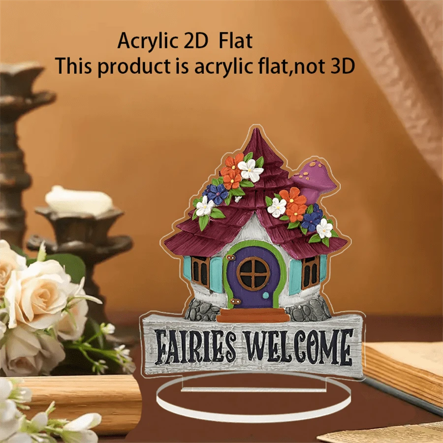 2D Flat Welcome Sign Tabletop Decor With Base, No Battery Required ...