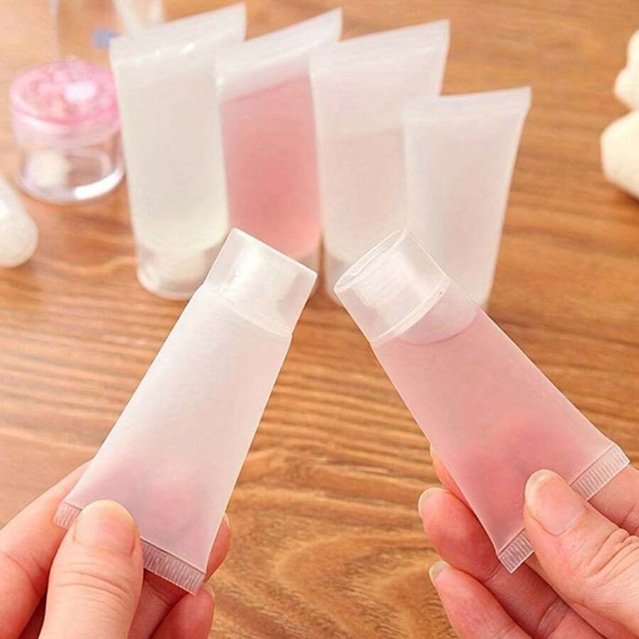 10pcs 0.34oz Refillable Empty Plastic Bottles With Screw Cap, Cosmetic ...