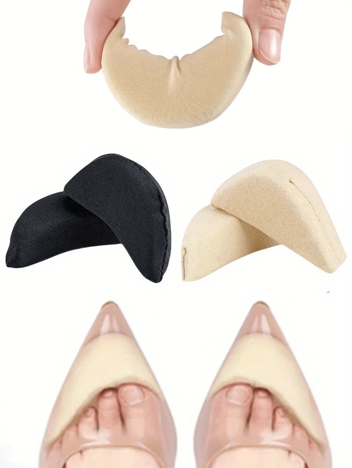2 Pairs Of Breathable Sponge Soft Toe Plugs, Adjustable High Heel Shoe ...
