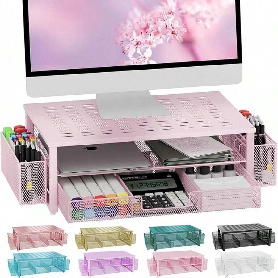 2025Hot Salegianotter Desk Computer Monitor Stand Riser With Drawer And ...