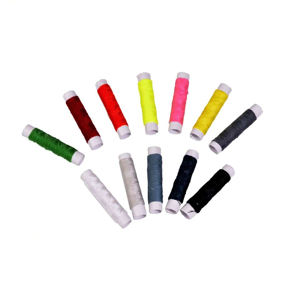 10-Digit 12-Color Small Thread Rolls For Household Hand-Sewing Thread ...