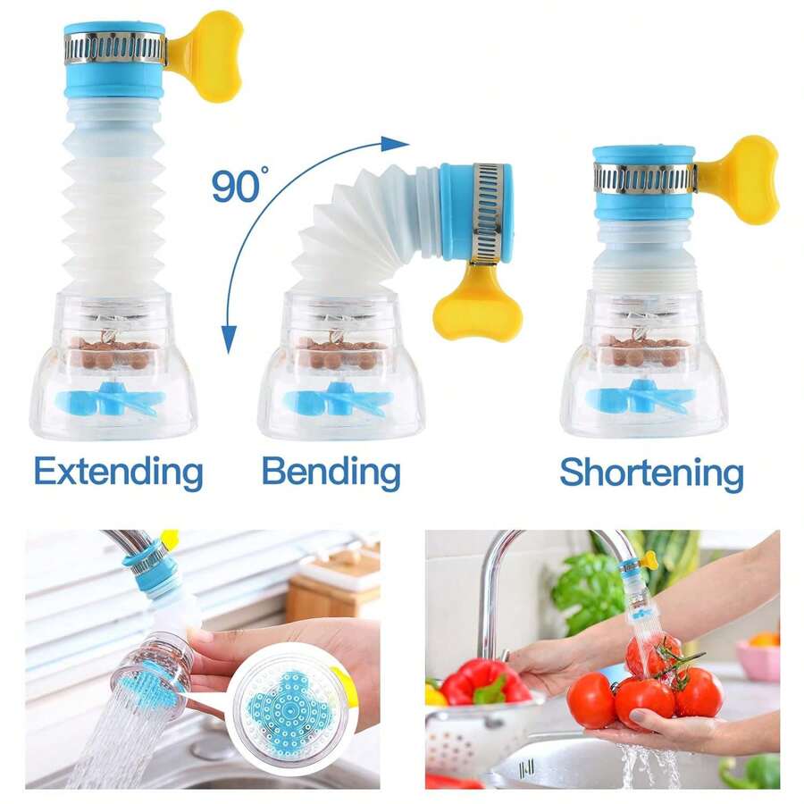 Adjustable Water Tap Extender Faucet Water Filters With Active Mineral ...