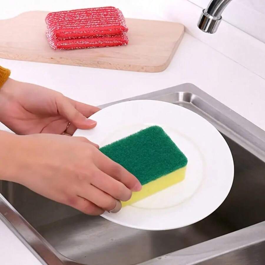 19-Piece Kitchen Cleaning Kit In Random Colour With Stainless Steel ...