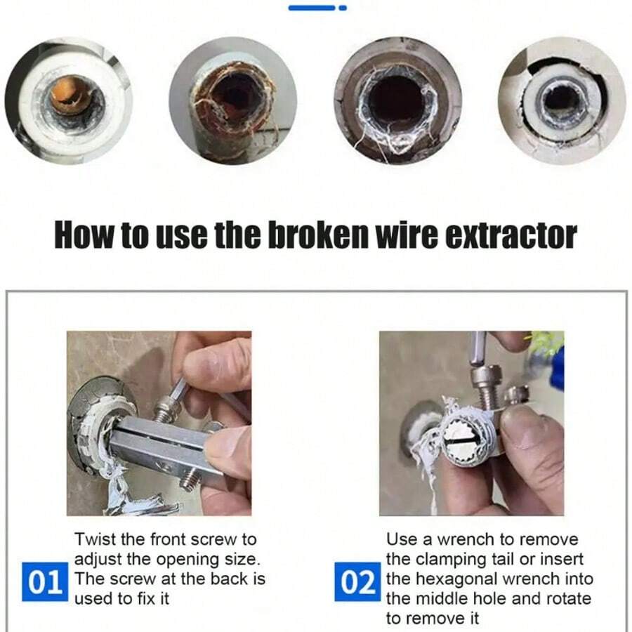 Faucet Angle Valve Broken Wire Remover Broken Screw Extractor Set ...