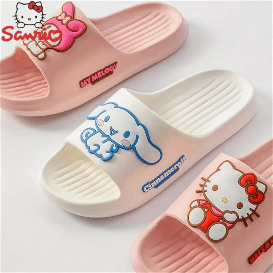 Sanrio [ Authorized ] Sanrio Cartoon Home Indoor Slippers KT Cat Home ...