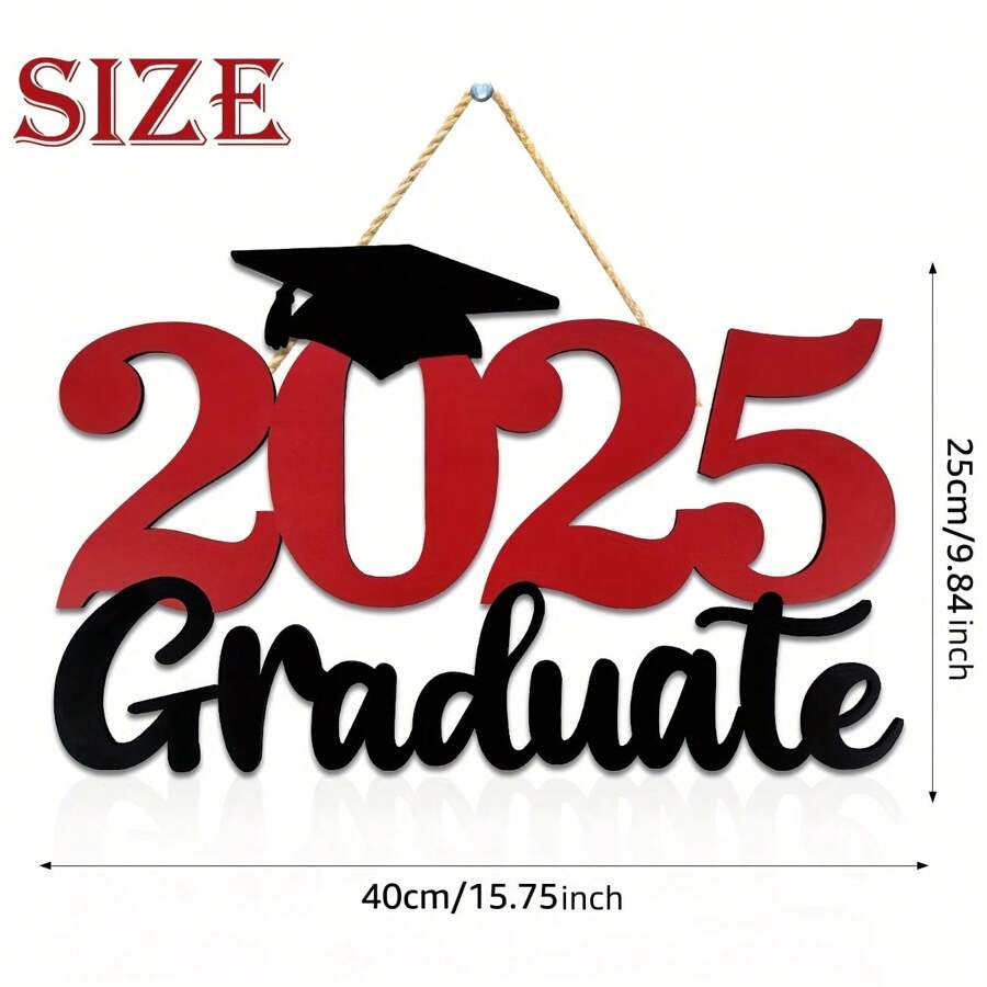 Class Of 2025 Wooden Sign Graduation Decorations Red 2025 Graduation ...