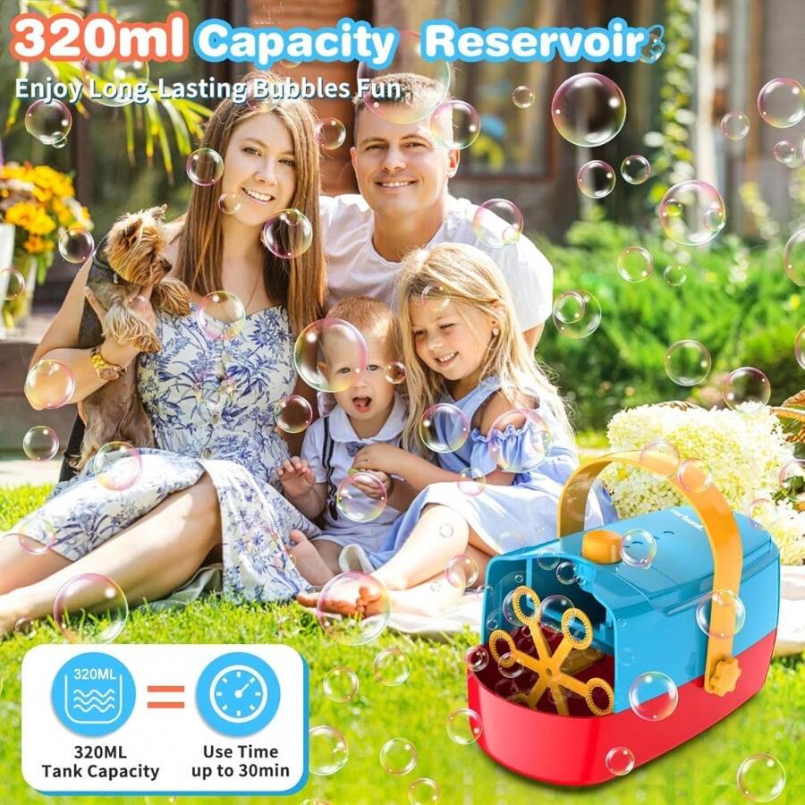 Bubble Machine Durable Automatic Bubble Blower, 18000+ Big Bubbles Per ...