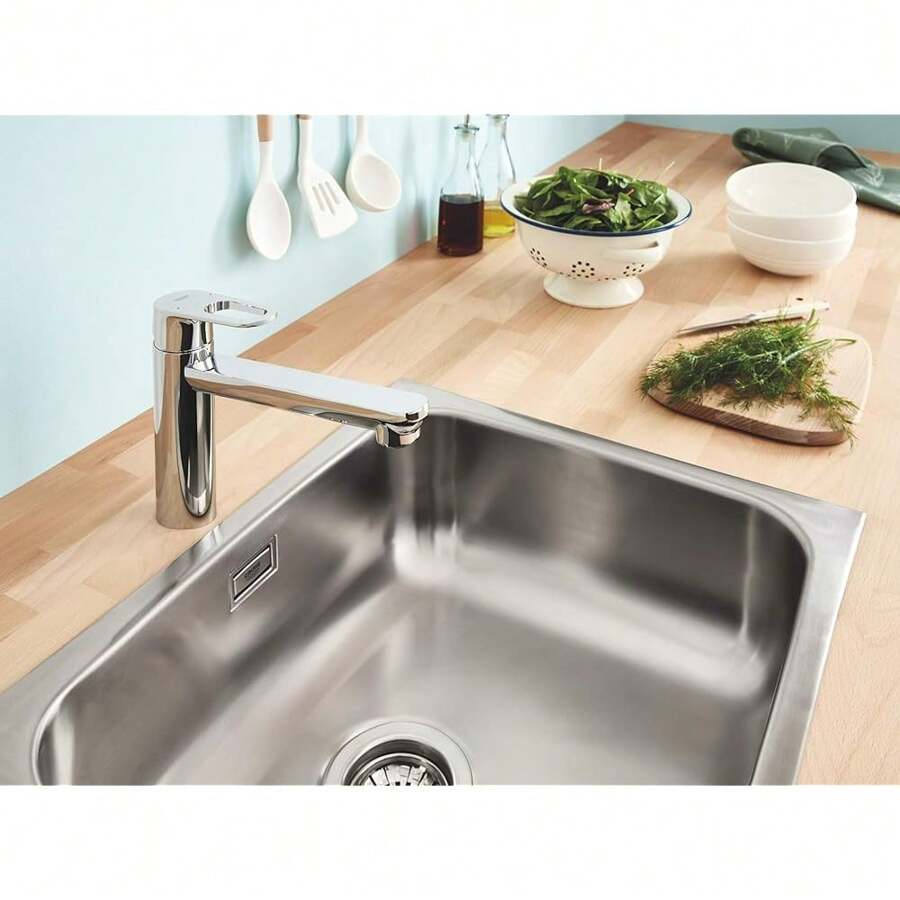 2025-New Grohe Kitchen Sink Mixer Tap Single Lever Chrome 31688000 ...