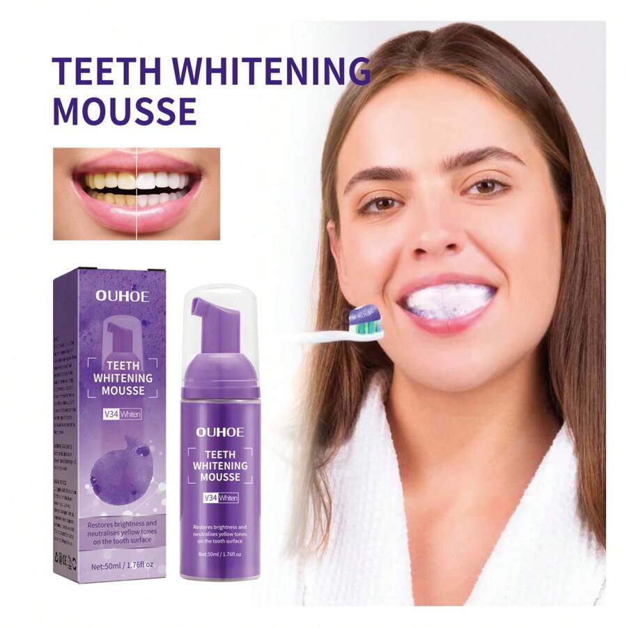 Teeth Whitening Mousse Toothpaste, Mouth Cleaning Remove Dirt Yellow ... Teeth Whitening Mousse Toothpaste, Mouth Cleaning Remove Dirt Yellow ...