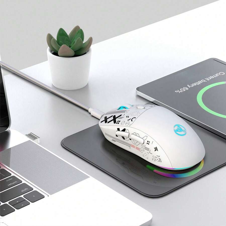 Popular HXSJ T90 2.4G 3-Mode Silent Buttons Ergonomic Colorful RGB ...