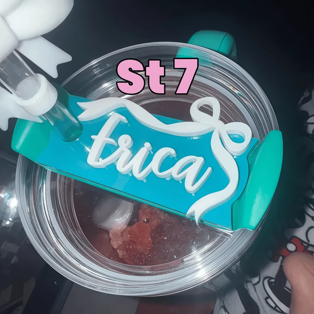 Coquette RIBBON, Tumbler Name Plate, Tumbler Name Tag, Name Plate Cup ...