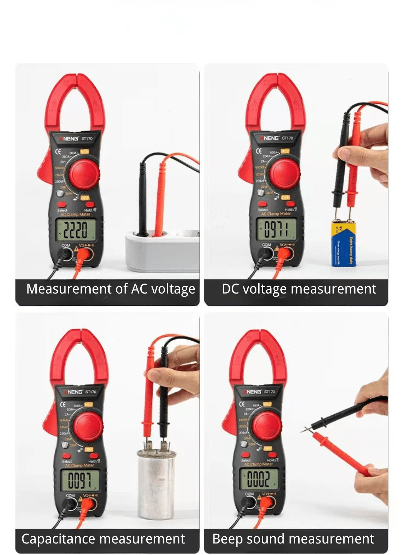 Voice Broadcast Clamp Meter Digital High-Precision Clamp Type Universal ...