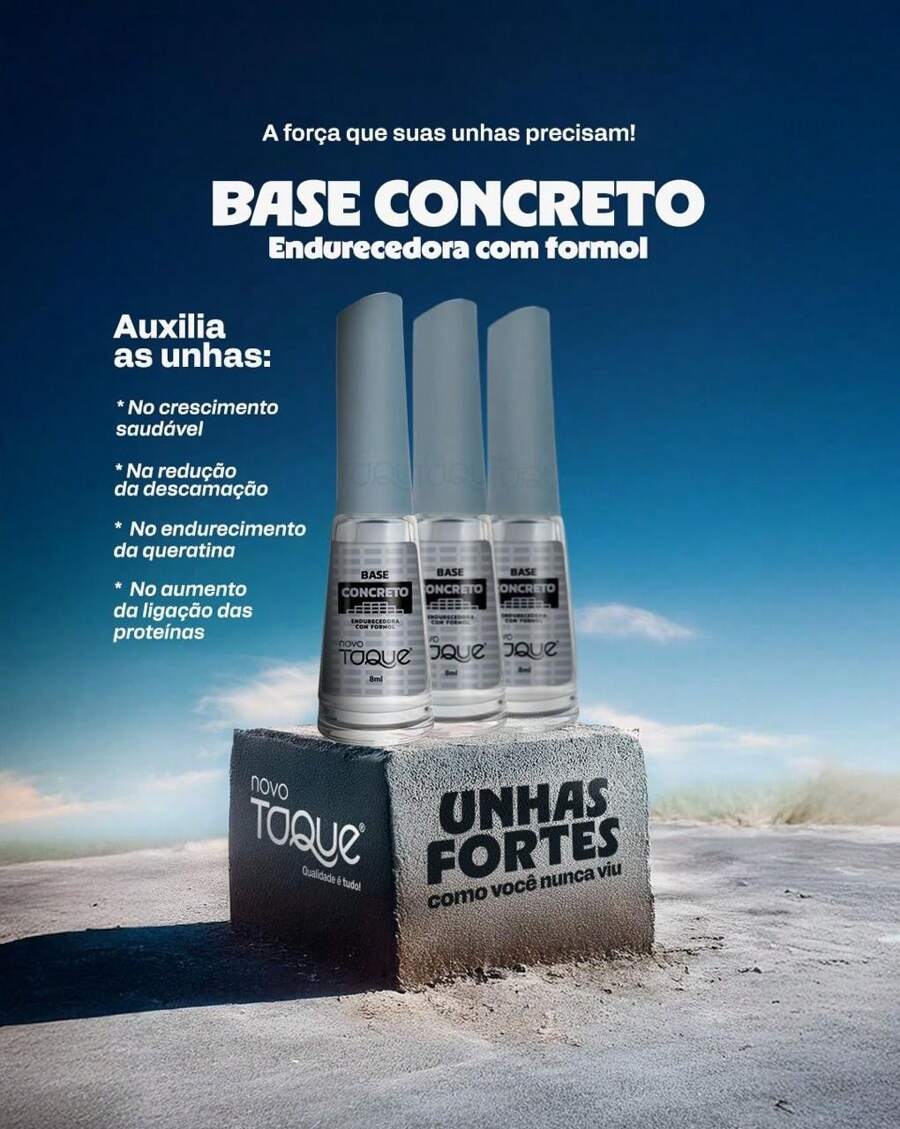 Novo Toque kit com 3 Base Concreto - Unhas Fortes - Lançamento | SHEIN ...