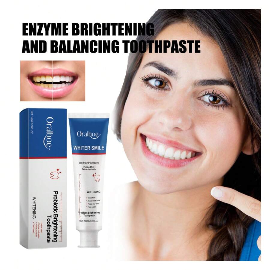 Enzyme Brightening And Balancing Toothpaste, Deep Clean Teeth Yellow ...