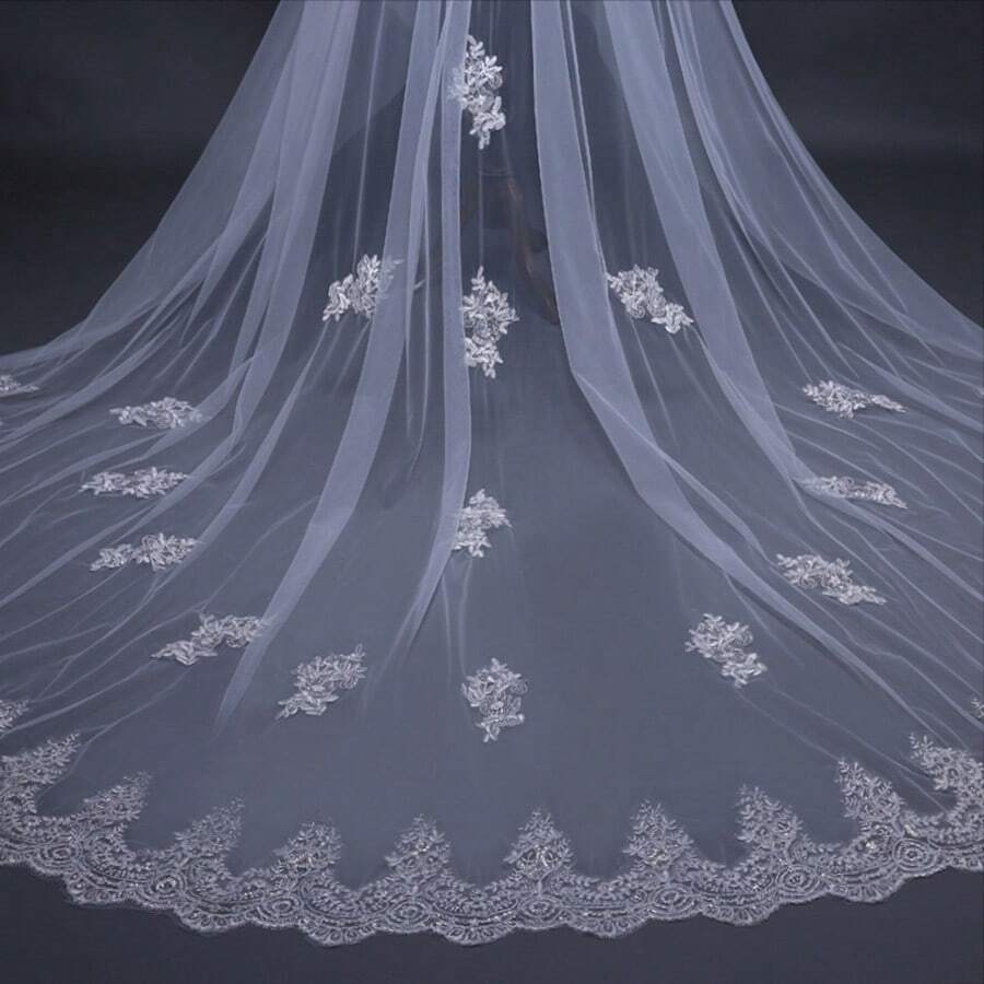 New Style Extra Long 3 Meters*3 Meters Double Layer Lace Veil, Vintage ...