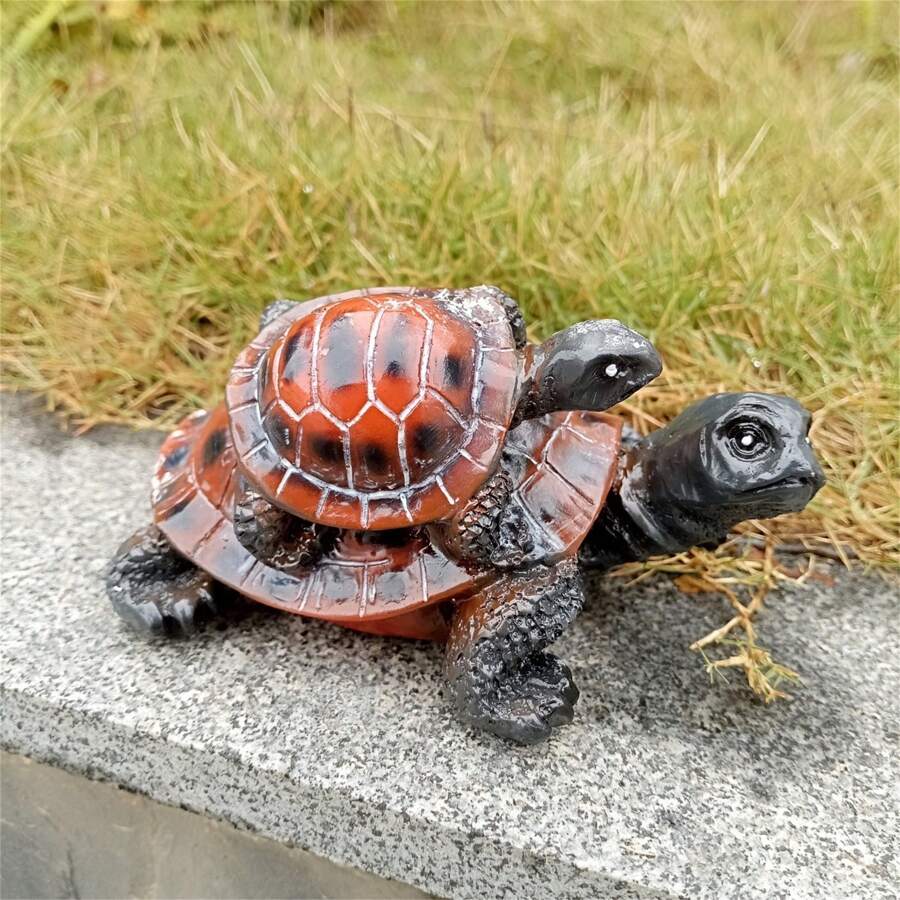 Sea Turtle Figurines Cute Mommy And Baby Turtle Statues Desktop ...