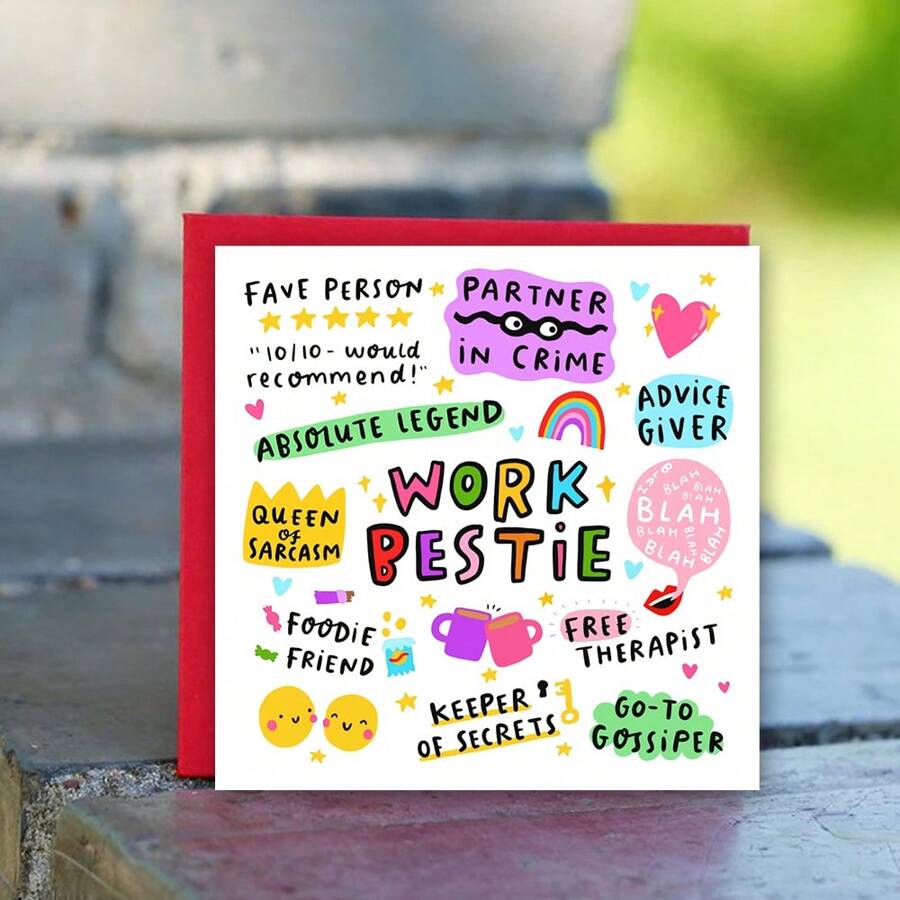 Work Buddy Cards, Office Work Anniversary Cards, Cards For Coworkers ...