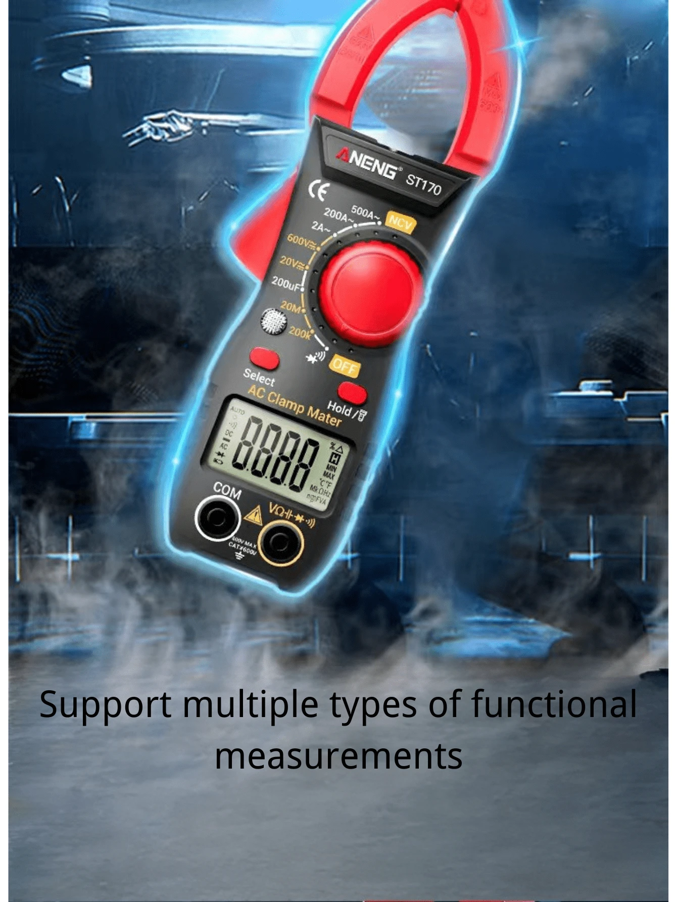 Voice Broadcast Clamp Meter Digital High-Precision Clamp Type Universal ...