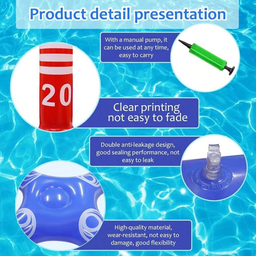 Swimming Pool Floating Game Set - Inflatable Cross Ring Throwing Game ...