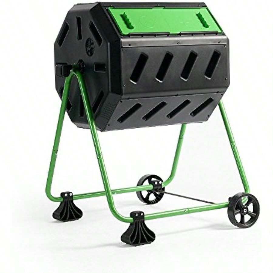 FCMP Outdoor HOTFROG Mobile Dual Chamber Tumbling Composter With Wheels ...