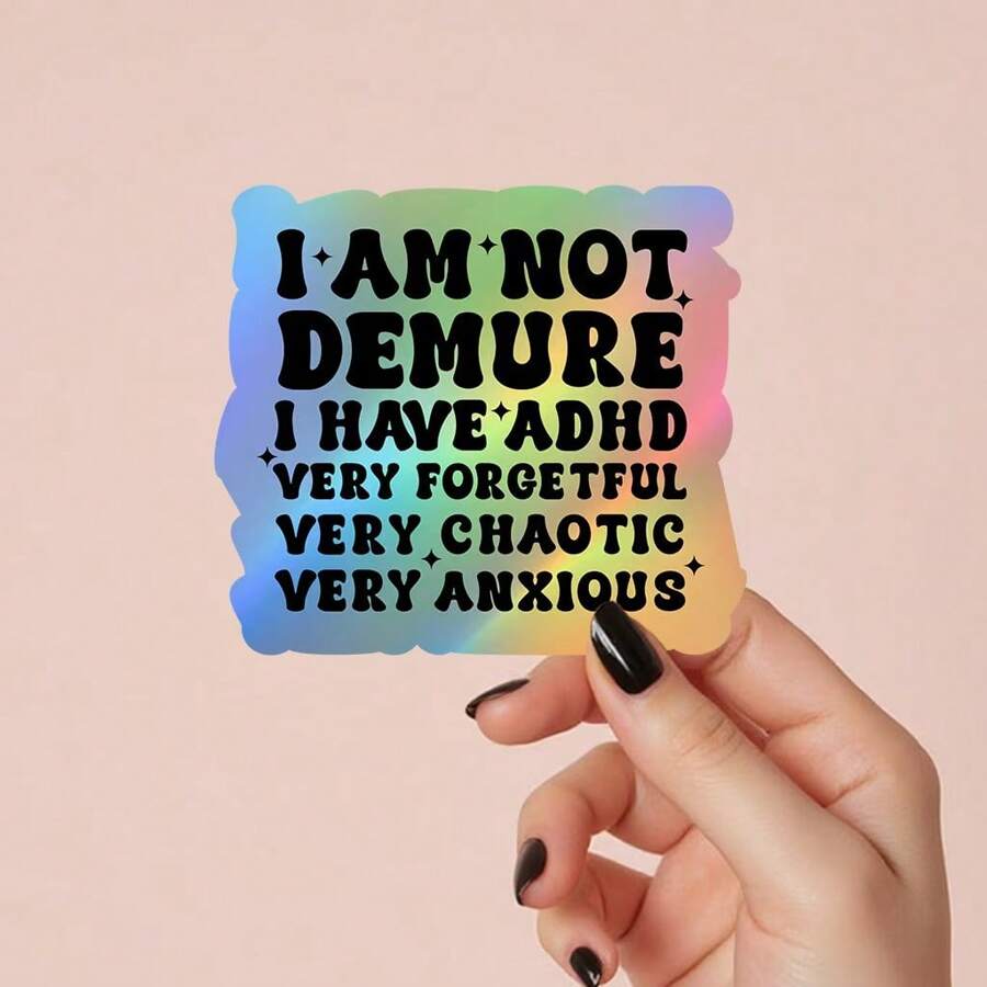 ADHD Awareness Vinyl Decal - Semi-Matte Reusable Self-Adhesive Sticker ...