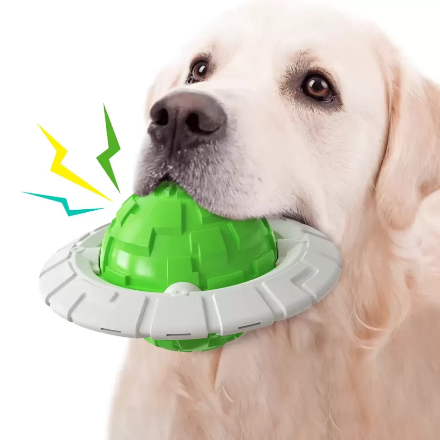 Tendry Disque volant pour chiens avec grincement, jouet à mâcher - Disque interactif ...