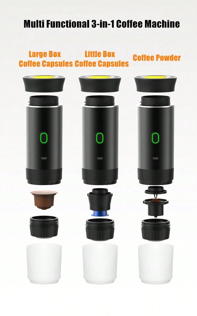 Nuevo modelo 2024 Cafetera portátil de cápsulas Espresso americano ...