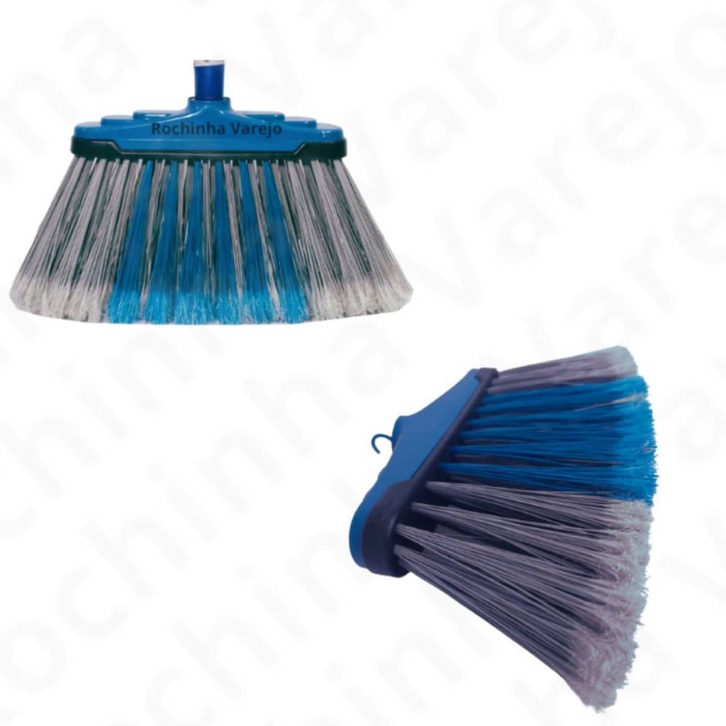 1 Broom With Handle And Cover With Firm Bristles For Internal And ...