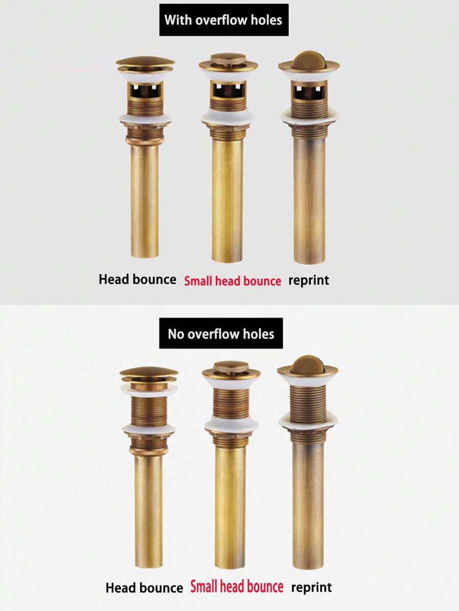 European-Style Brass Spring-Type Spillway Drainer Toilet Basin Table ...