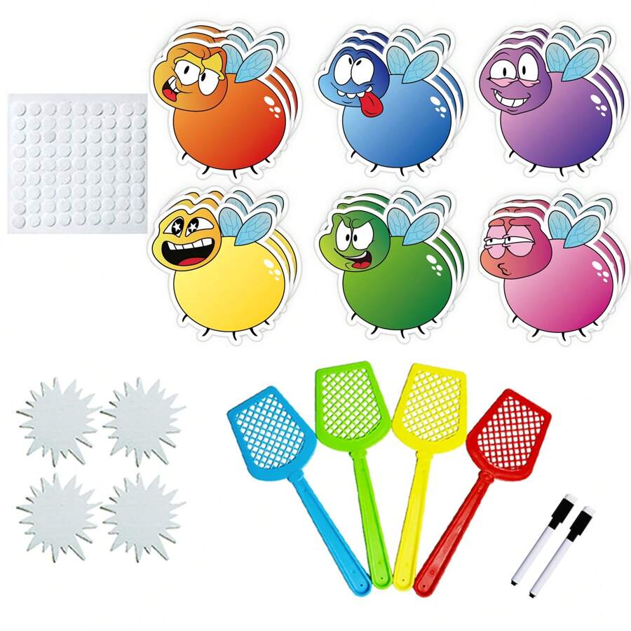 BELLKIDS 6/12/18 Pcs Double-Sided Erasable Blank Cardboard, 6 Colors ...