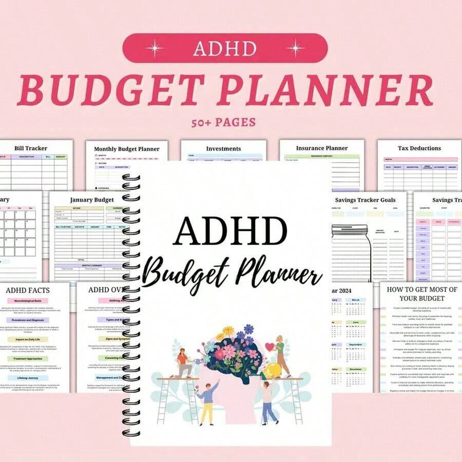 30-Day ADHD Organization Plan - Daily, Weekly, Monthly Goals With Habit ...